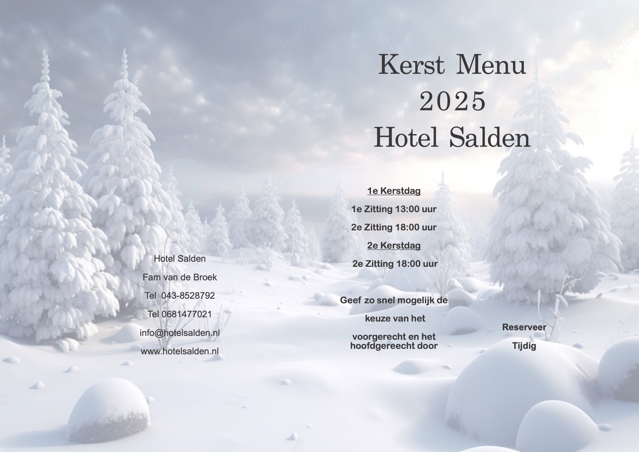 Kerstdiner 2025 | Hotel Salden